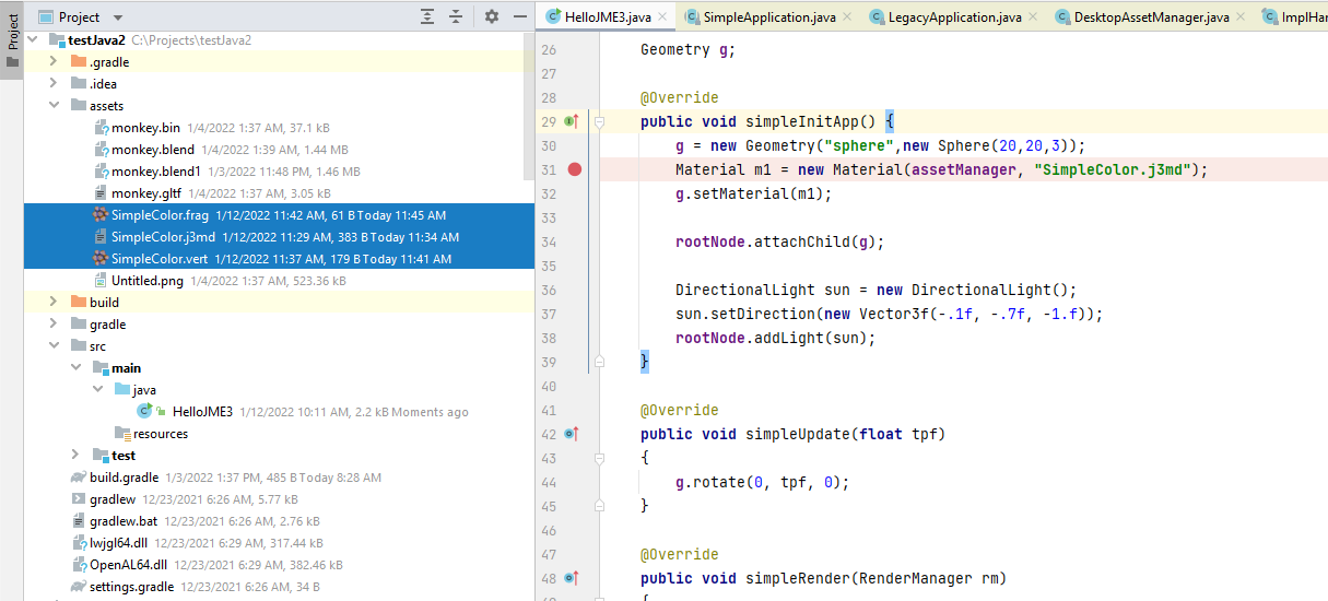 Can Not Load Custom Material Import assets JMonkeyEngine Hub